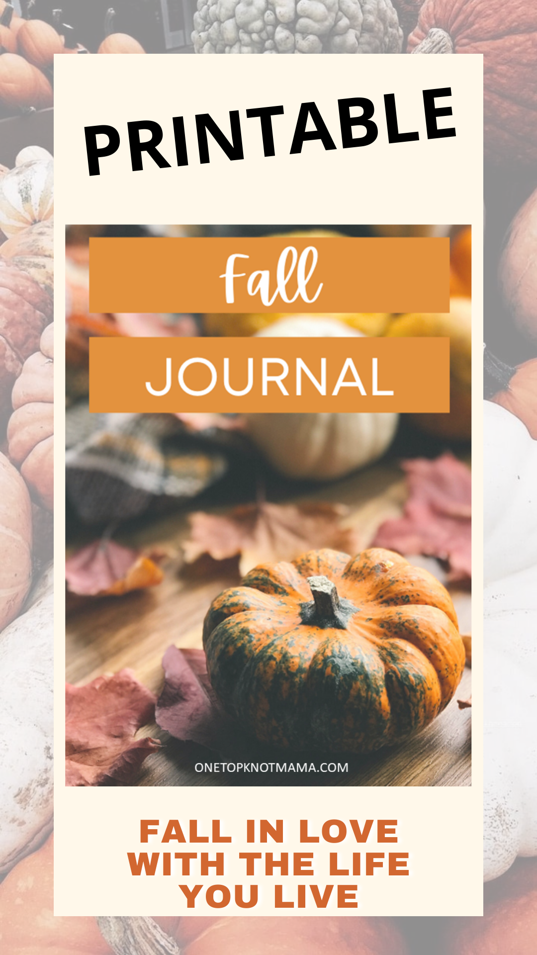 Fall Gratitude Journal Printable ⋆ One Top Knot Mama