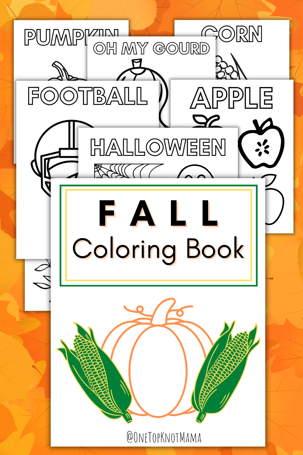 16 Page Coloring Book to Get You Excited for Fall ⋆ One Top Knot Mama