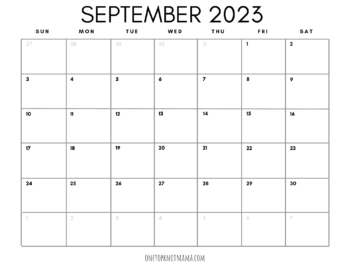 Free Printable 2023 Calendar Monthly Templates ⋆ One Top Knot Mama