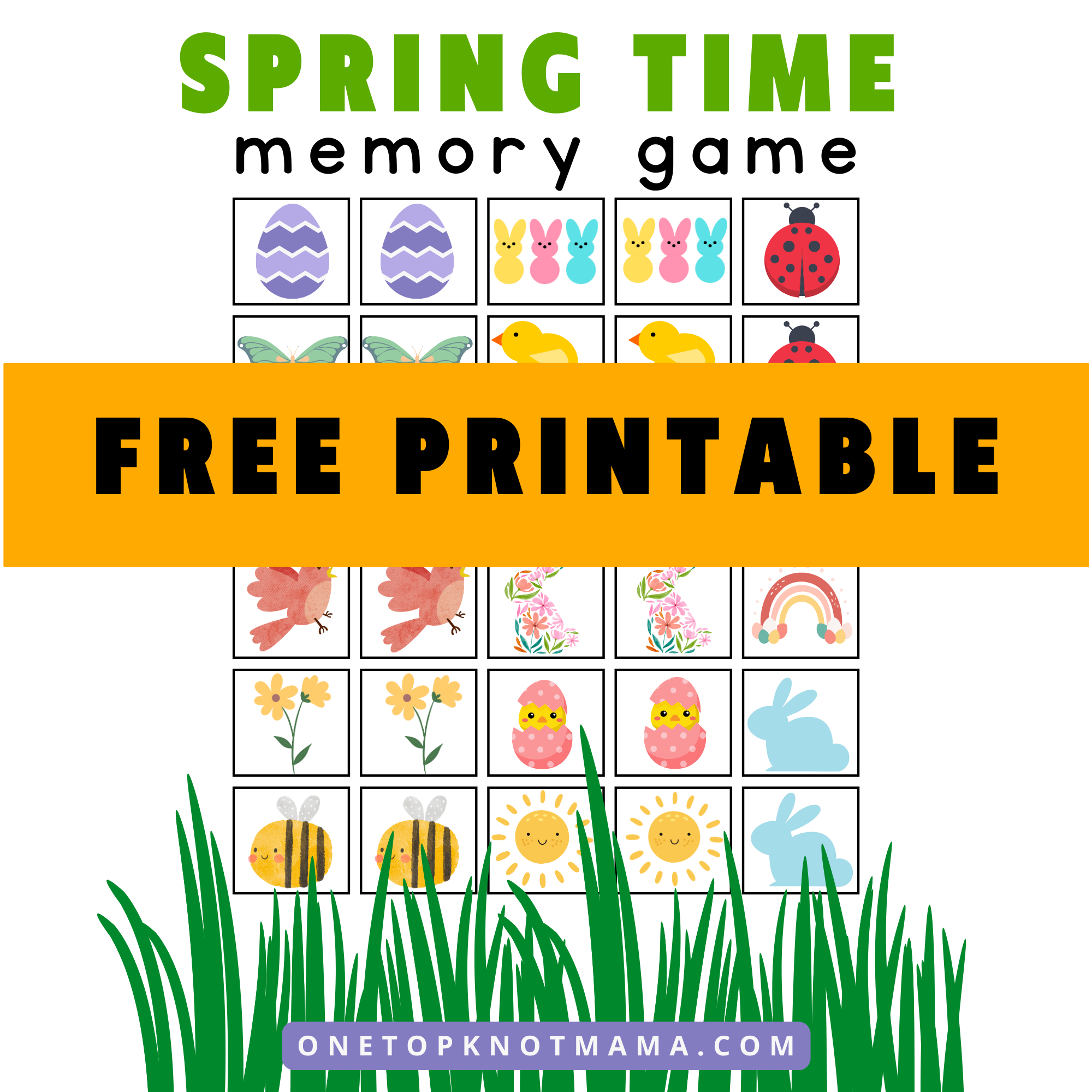 Enjoy Spring with a Fun and Educational Printable Memory Game for Kids ...