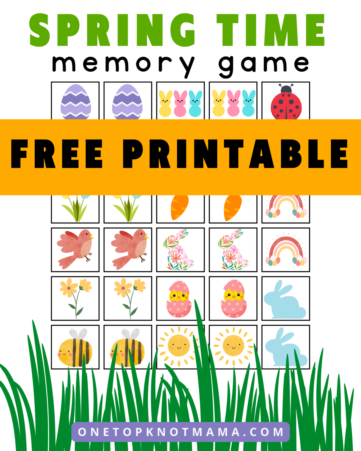 Enjoy Spring with a Fun and Educational Printable Memory Game for Kids ...