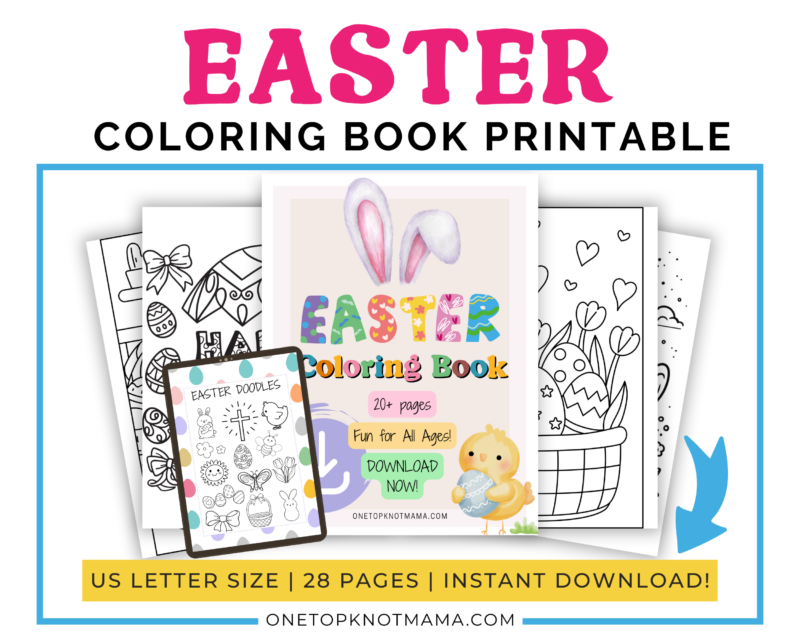 Celebrate Easter with this Free 25-Page Coloring Book Printable ⋆ One ...